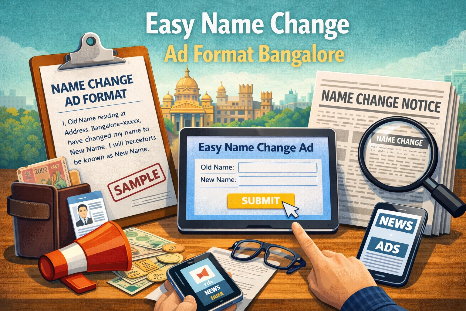 Name Change Ad Format Bangalore